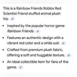 Toys | Rainbow Friends Roblox Red Scientist Friend 11 Tall | Poshmark